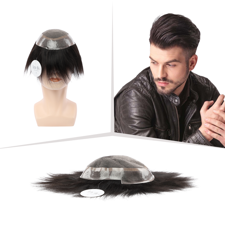 Artello Hair Patches for Men with 100% Real Human Hair | Toupee & Wigs