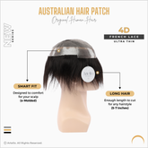 Artello FRENCH LACE Q6 Hair Patch for Men, 4D French Lace, 100% Remy ...