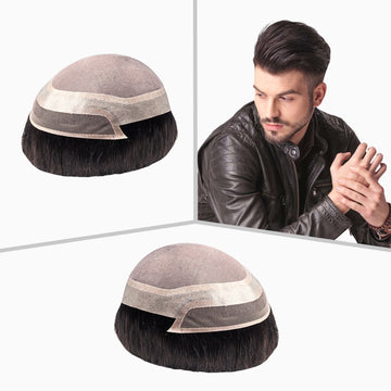 Artello FRENCH LACE Q6 Hair Patch for Men, 4D French Lace, 100% Remy ...